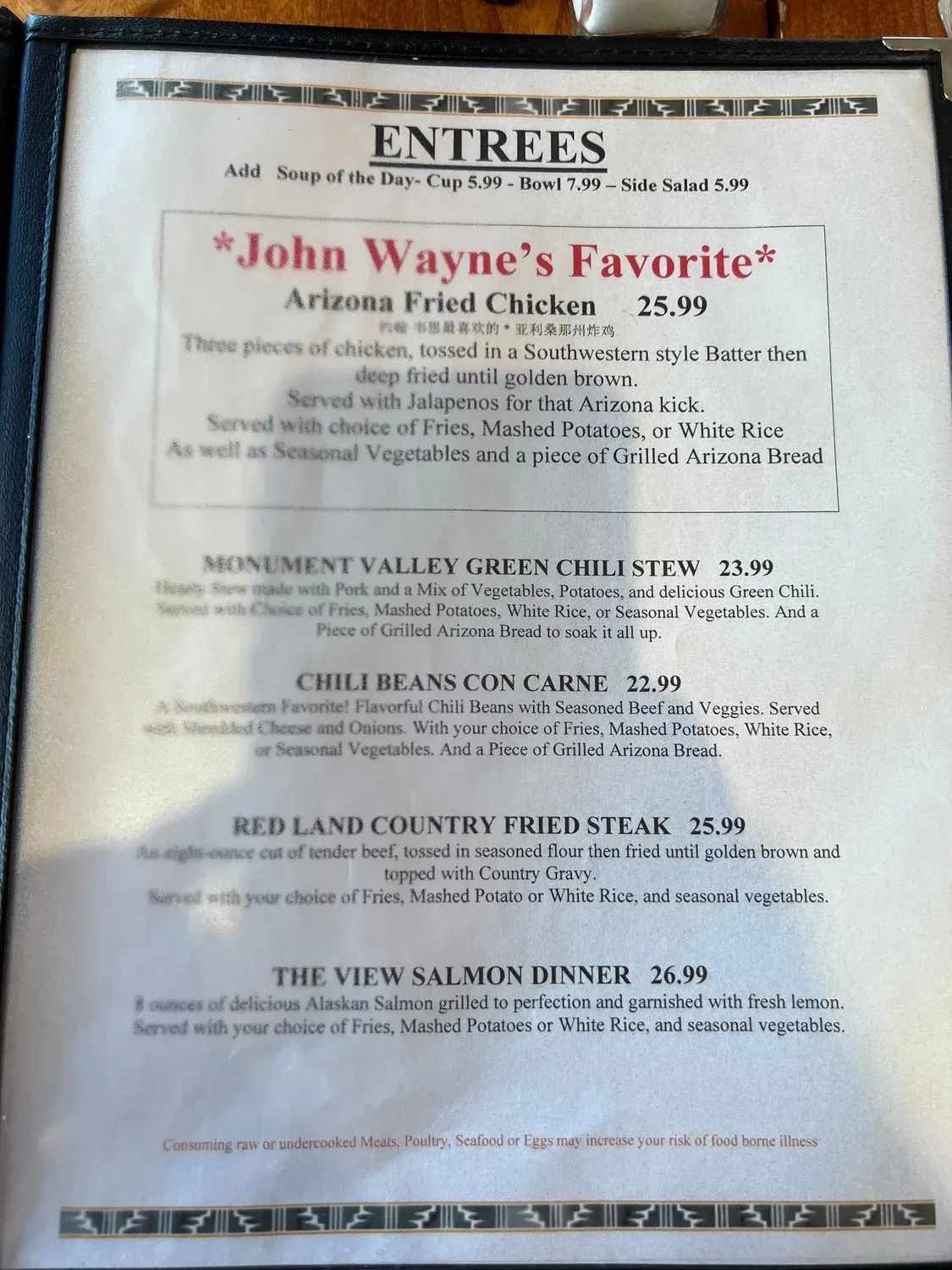 The View Restaurant Menu - Updated November 2025