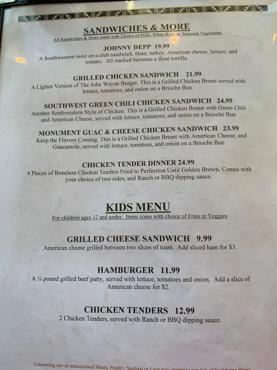 The View Restaurant Menu - Updated November 2025
