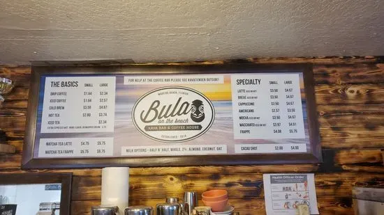 Bula Kava Bar & Coffee House (Bula on the Beach) Menu | Madeira Beach, FL | Checkle