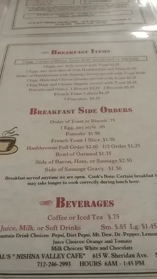 Cornbread Shed, LLC (formerly Lu & Al's Cafe) Menu | Shenandoah, IA ...