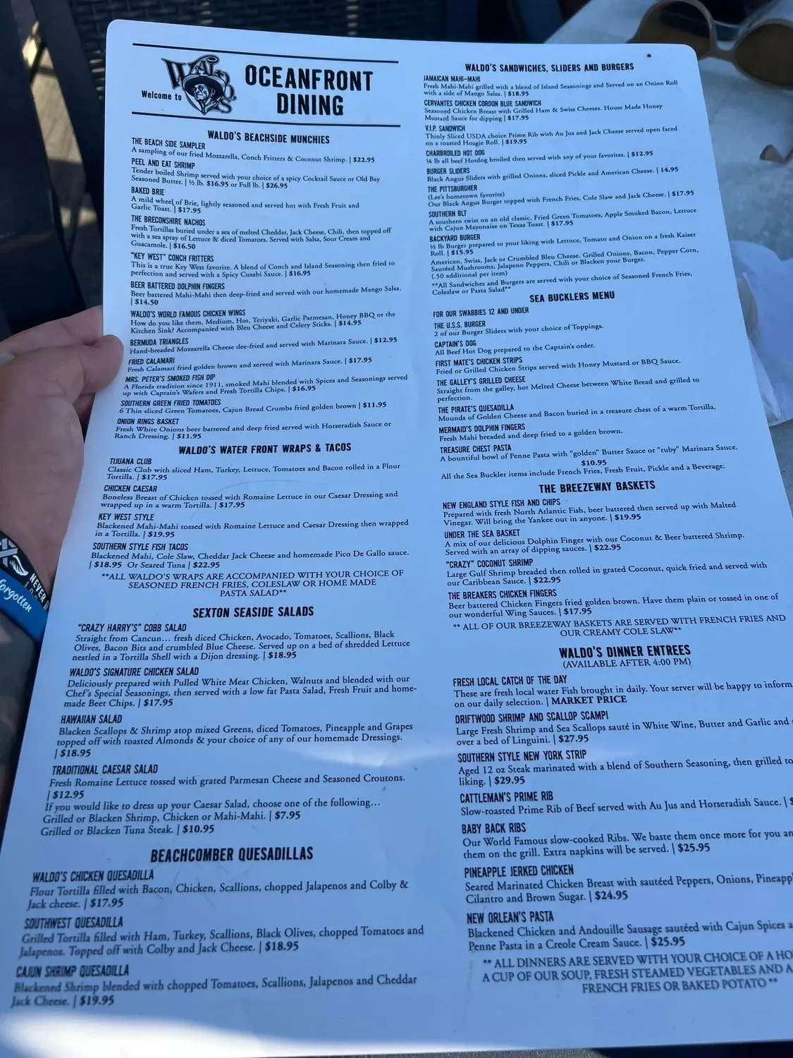 Waldo's Restaurant Menu - Updated November 2025