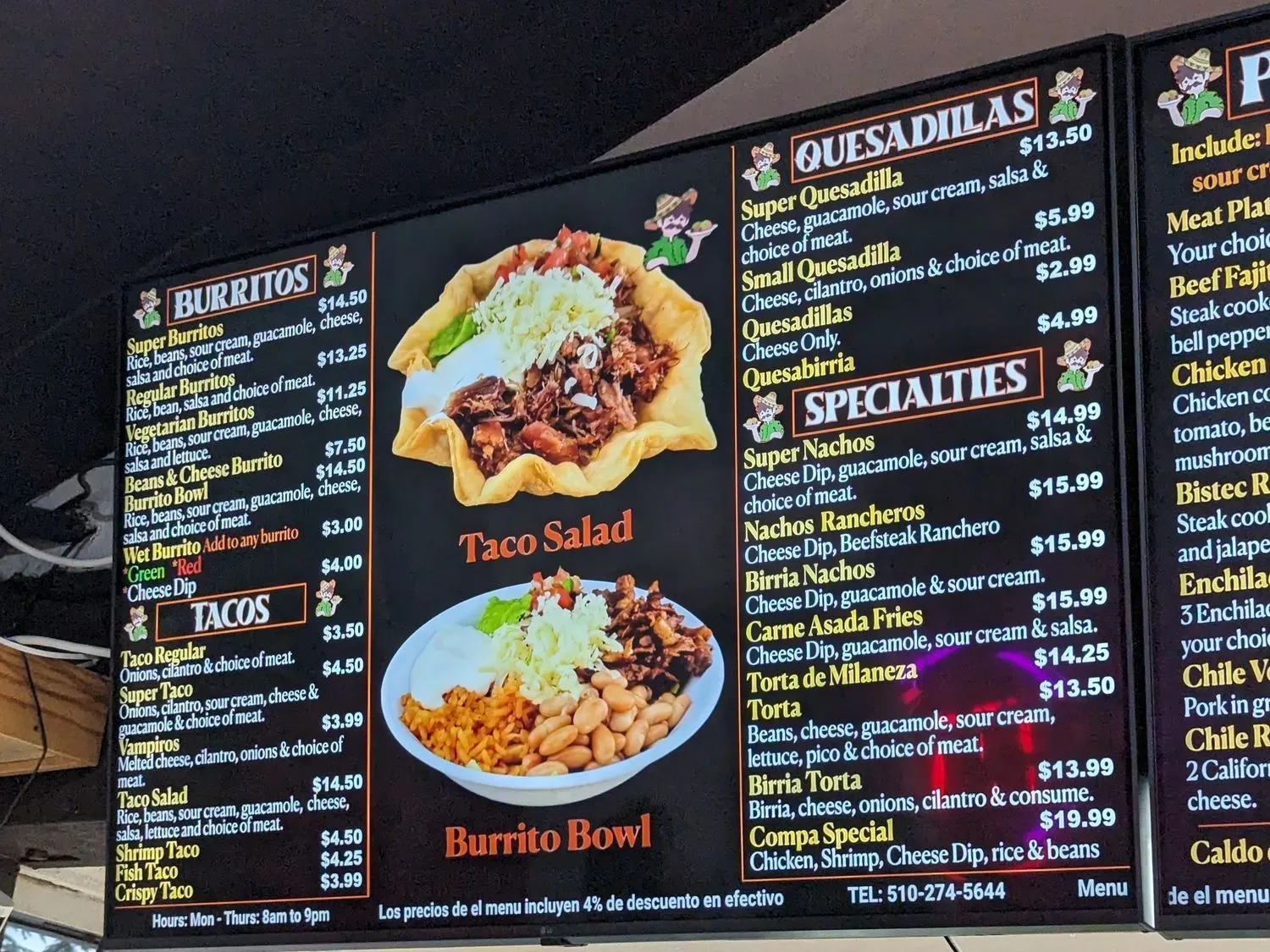 Tacos El Compa Menu - Updated October 2025