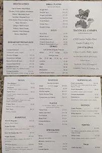 Tacos El Compa Menu - Updated October 2025