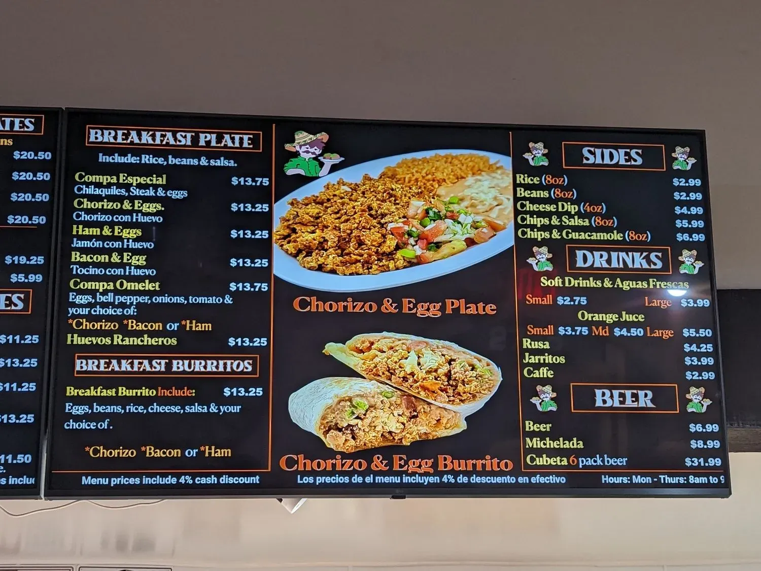 Tacos El Compa Menu - Updated October 2025
