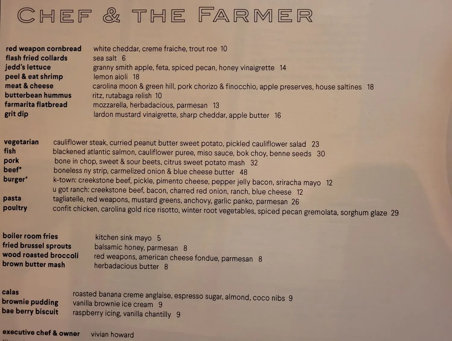 The Counter & Kitchen Bar @ Chef and the Farmer Menu - Updated November ...