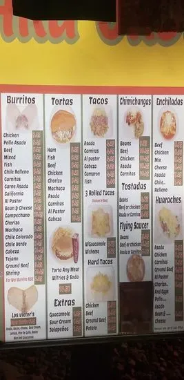 Los Victor's Mexican food California style #16 Menu | Socorro, NM | Checkle