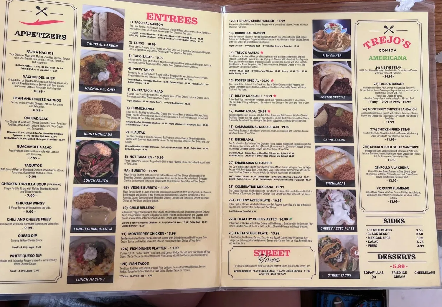 Trejo's Mexican Restaurant Menu - Updated November 2025