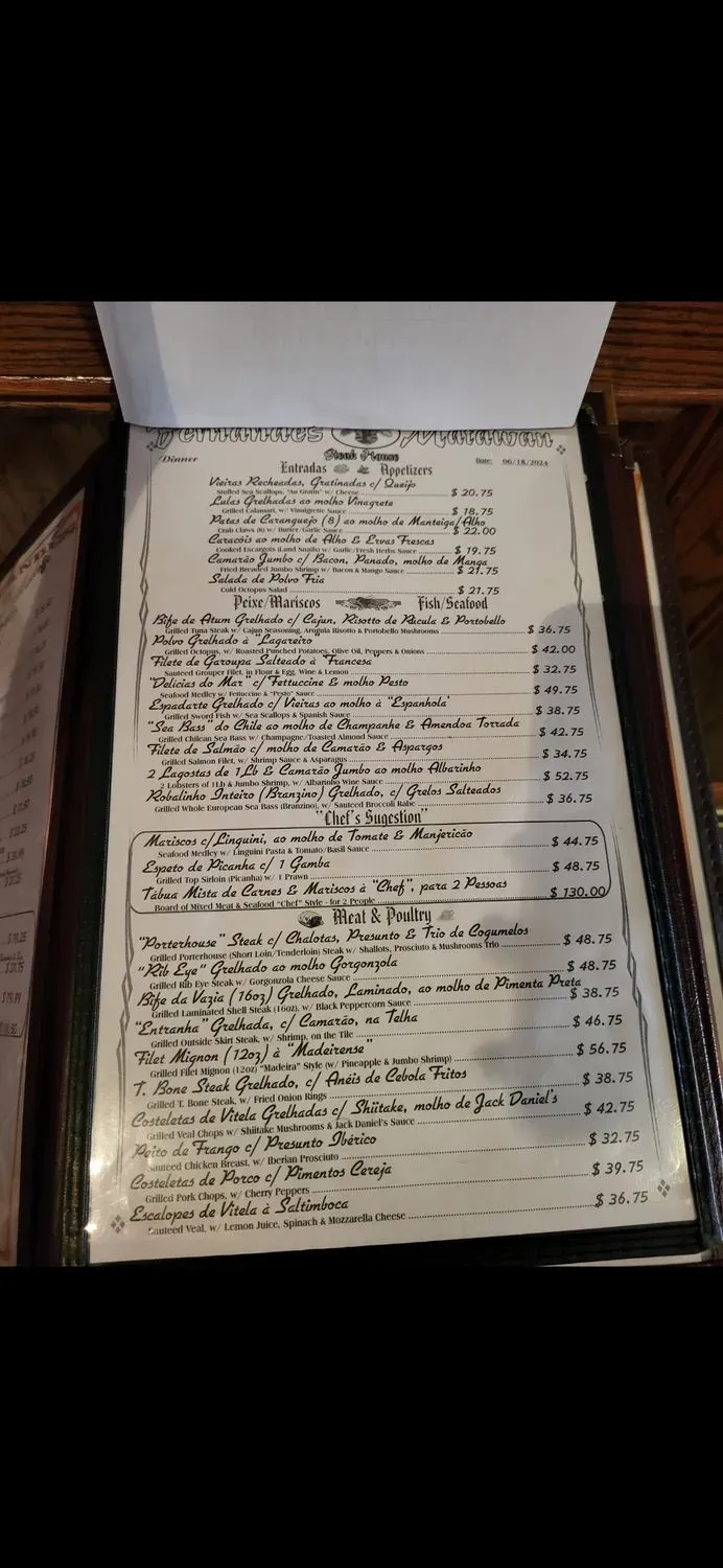 Fernandes Matawan Menu - Updated October 2025