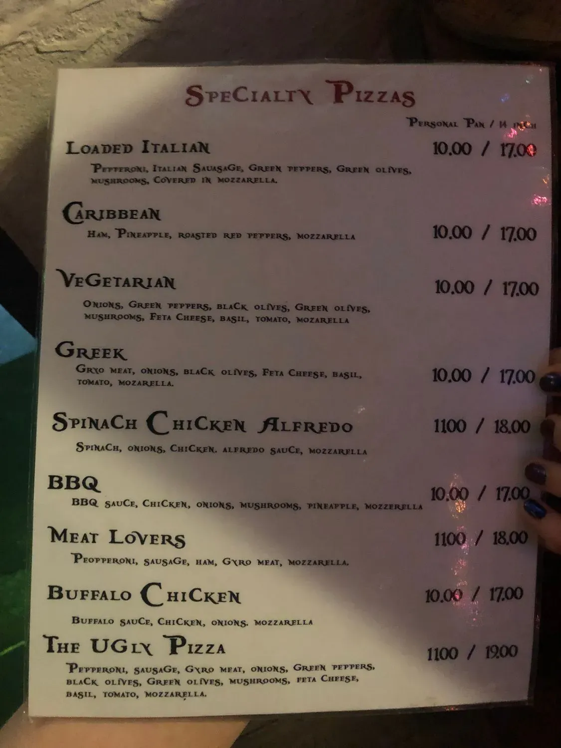 The Ugly Pirate Cafe and Bar Menu - Updated November 2025