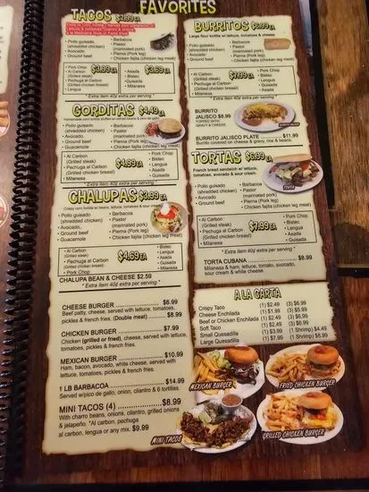 Taqueria La Perla de Jalisco Bar and Grill #3 Menu | Jourdanton, TX ...