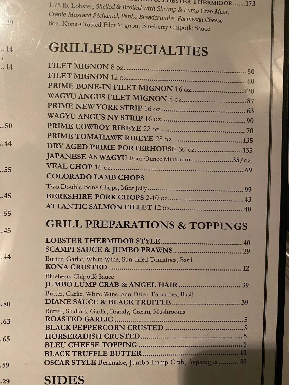 Al Biernat's North Menu - Updated November 2025