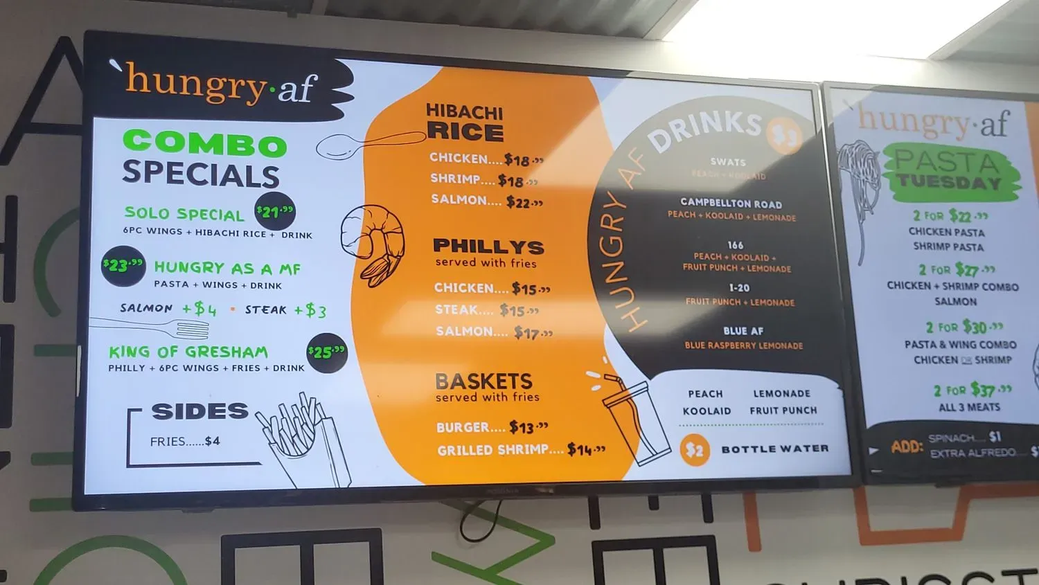 Hungry AF Greenbriar Menu - Updated October 2025