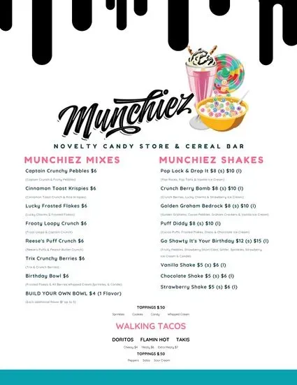 Munchiez Menu | Chicago, IL | Checkle