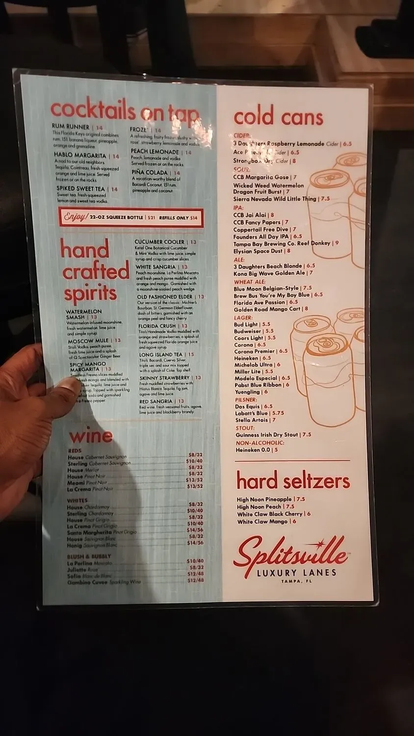 Splitsville Tiki + Social Menu - Updated September 2025