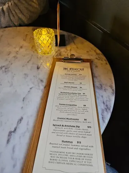 The Hideout Menu | Marshfield, WI | Checkle