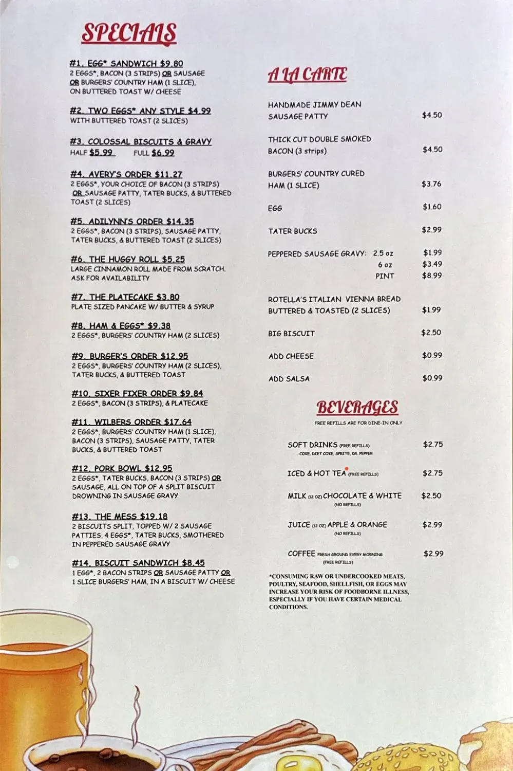 Steve's Family Style Restaurant, Taos Menu - Updated November 2025