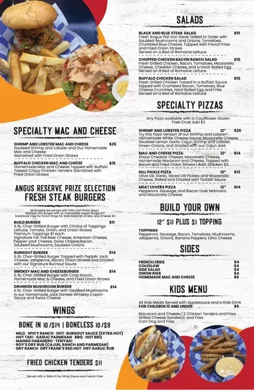 Sportsterz Bar and Grill Menu | Geneva, OH | Checkle