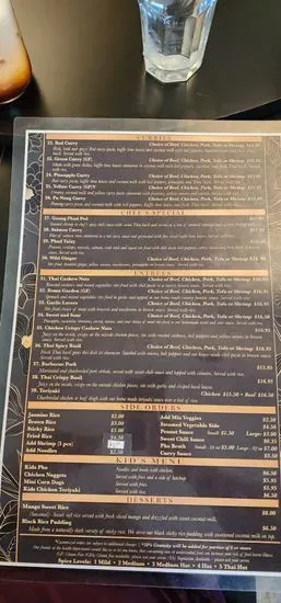 Be Mai Thai Restaurant Menu | Ephrata, WA | Checkle