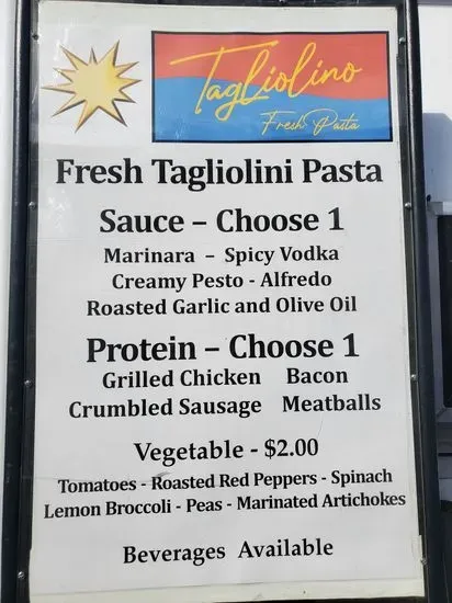 Tagliolino Fresh Pasta Food Truck FL Menu | Winter Garden, FL | Checkle