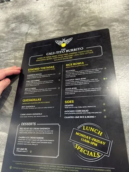 The Firefly Taco Cantina Menu | St Marys, GA | Checkle