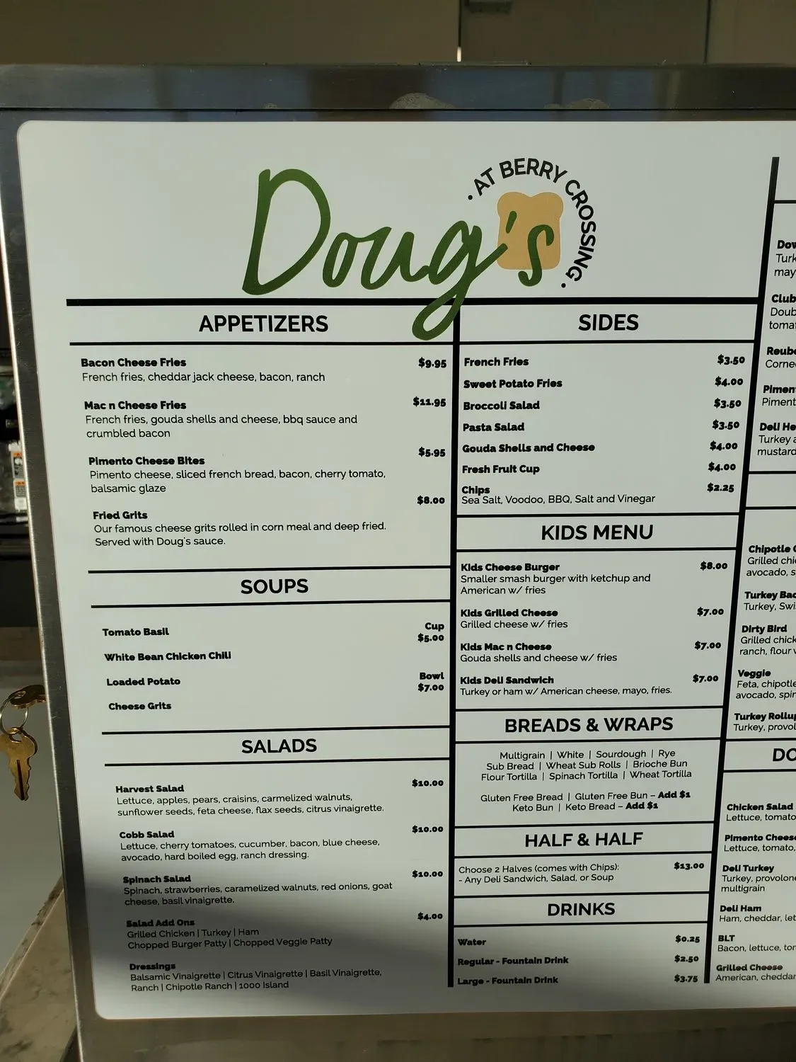 Doug’s at Berry Crossing Menu - Updated November 2025