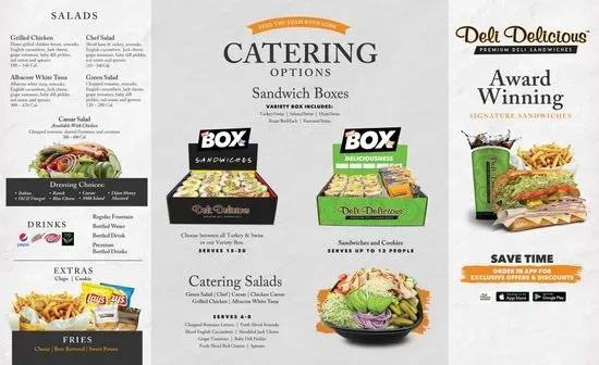 Deli Delicious Menu | Oakhurst, CA | Checkle