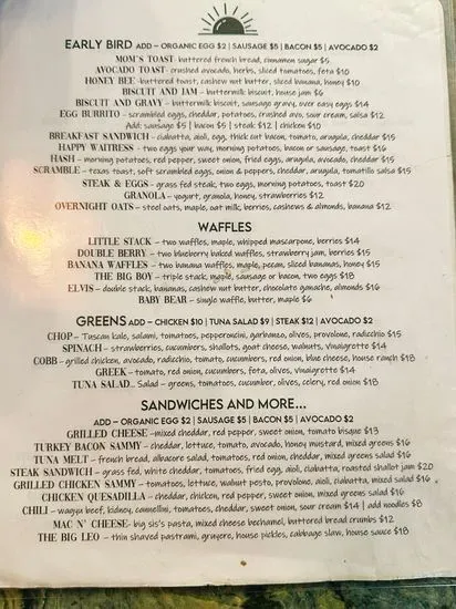 Doheny Cafe Menu | Dana Point, CA | Checkle