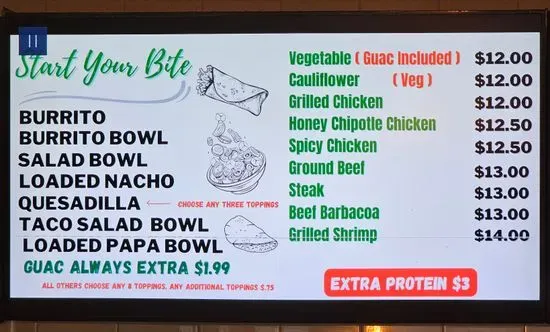 Guac Time Mexican Grill Menu | New York, NY | Checkle
