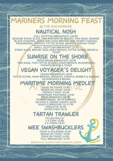 The Anchorage Restaurant/Bar Menu | Ayr | Checkle