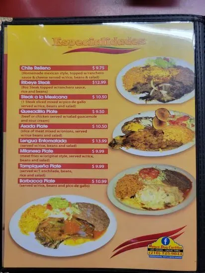 Alondras De Jalisco Menu | San Antonio, TX | Checkle