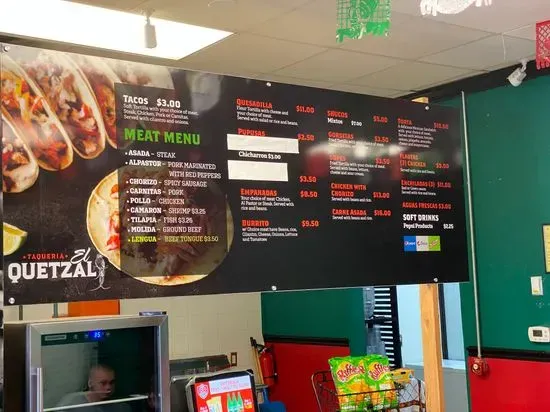 La Taqueria El Quetzal Menu | Murrells Inlet, SC | Checkle