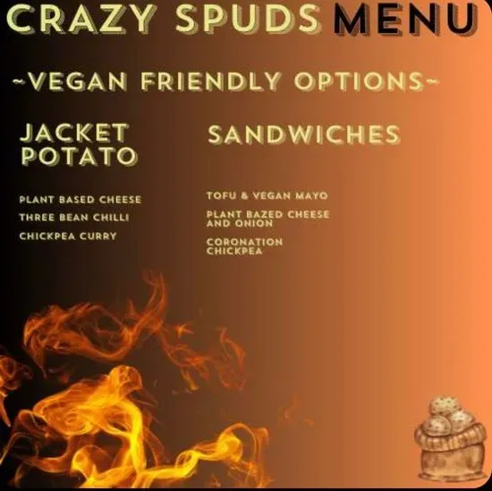 Crazy spuds Menu | Worksop | Checkle