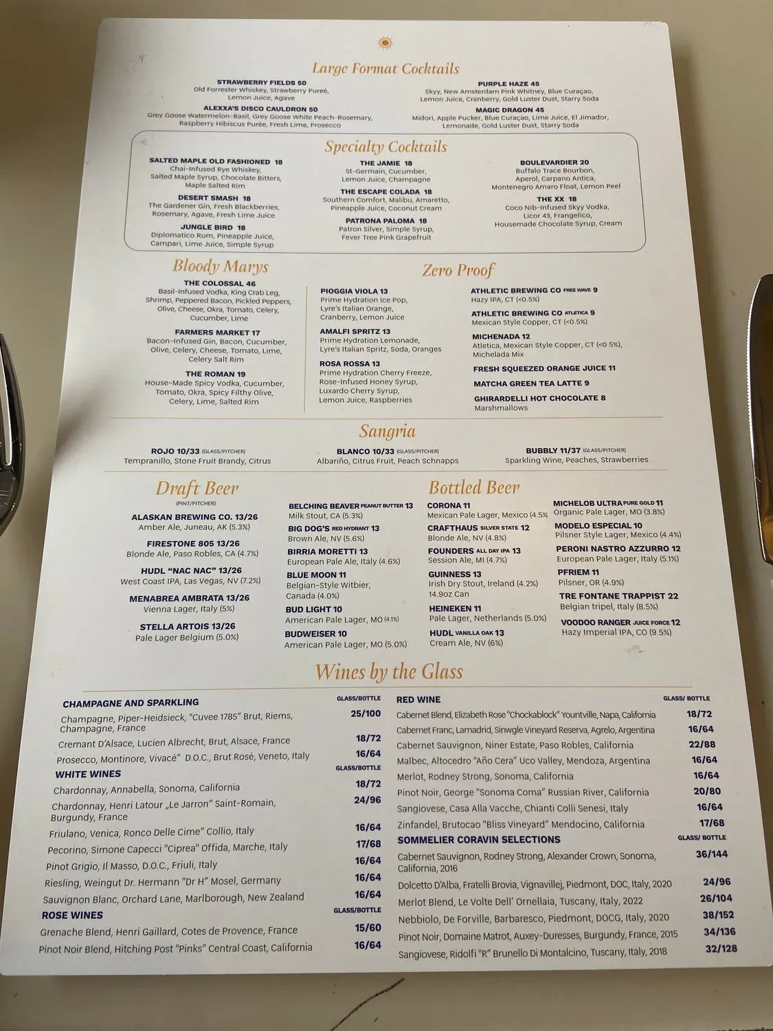 Alexxa's Menu - Updated November 2025