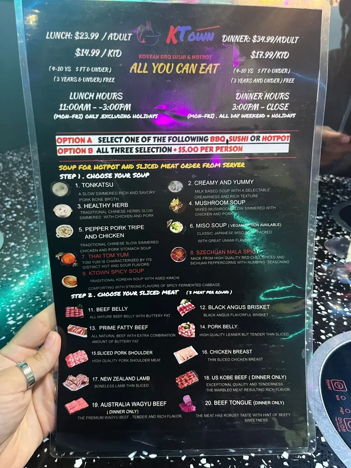 ktown korean bbq sushi and hotpot Menu - Updated November 2025