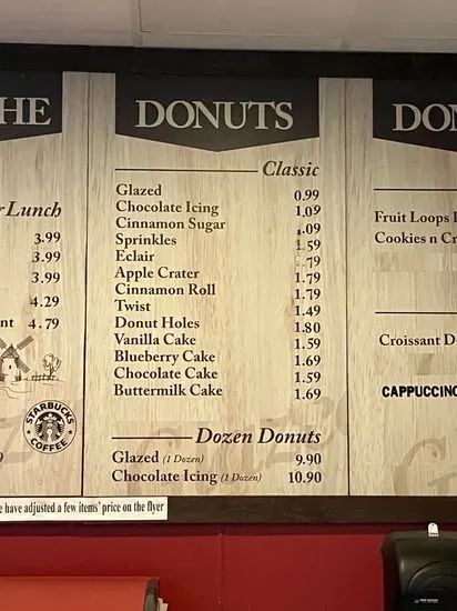 Glazed Kolache and Donuts Menu | Dallas, TX | Checkle