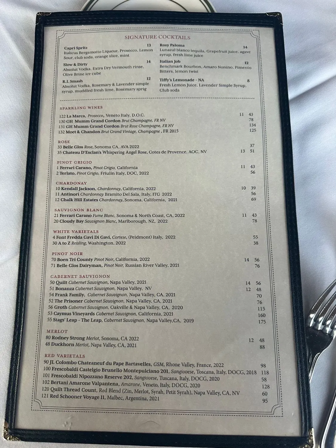 Alexander's Ormond Beach Menu - Updated November 2025