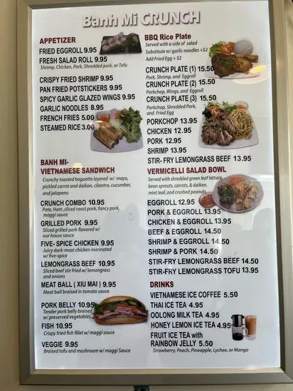 Banh Mi Crunch Menu | San Francisco, CA | Checkle