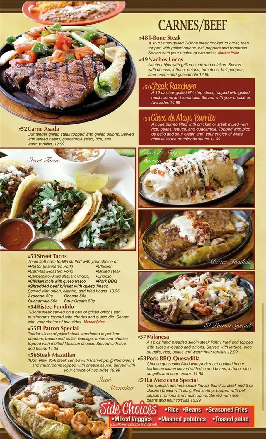 Cinco De Mayo Mexican Bar & Grill Menu - Updated November 2025