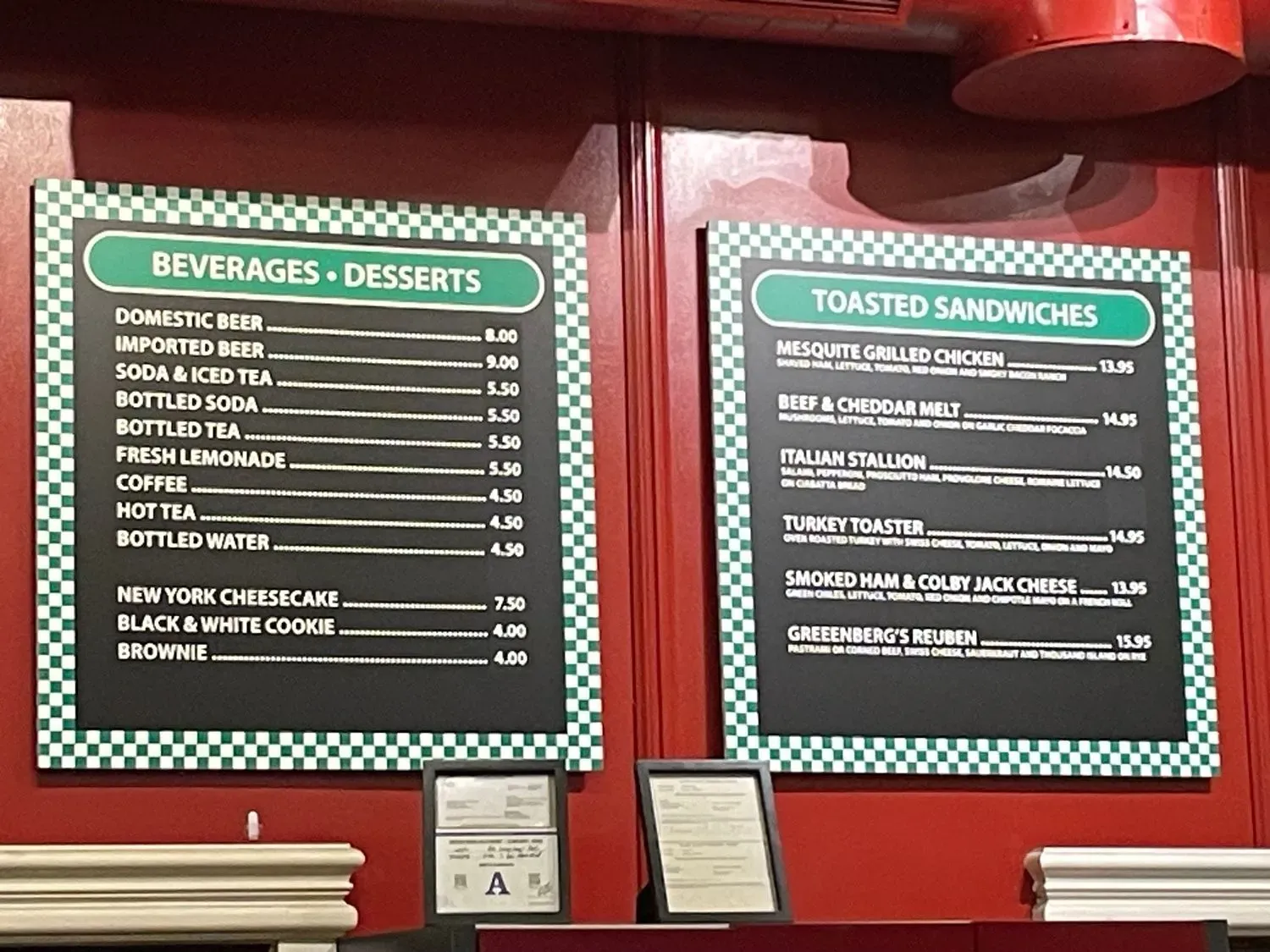 Greenberg's Deli Menu - Updated November 2025