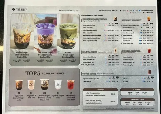 The Alley Boba and Tea Room Menu | Greenwood Village, CO | Checkle