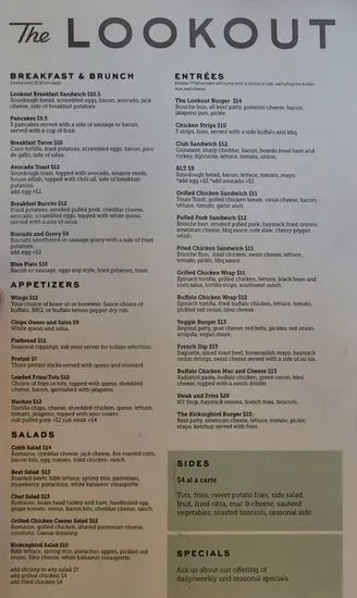 The Lookout at Kickingbird Menu | Edmond, OK | Checkle