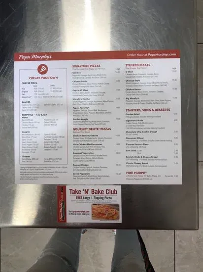 Papa Murphy's | Pizza Menu | Jacksonville, FL | Checkle