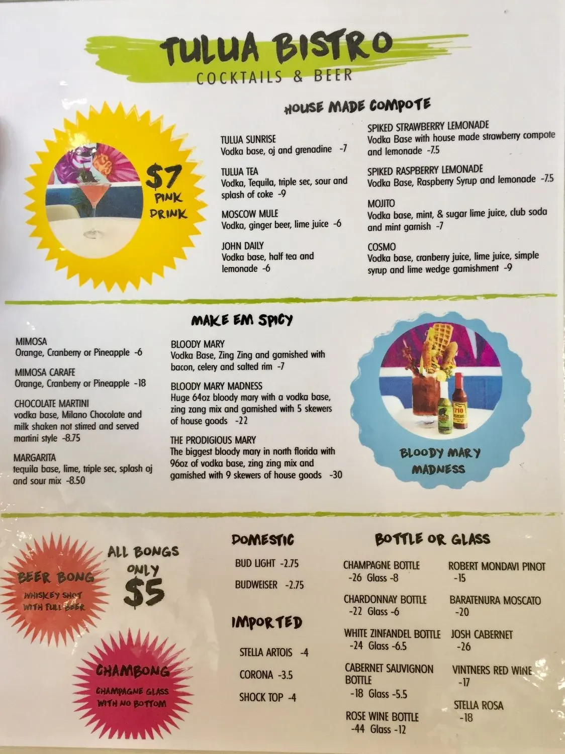 Tulua Bistro Jax Beach Menu - Updated November 2025