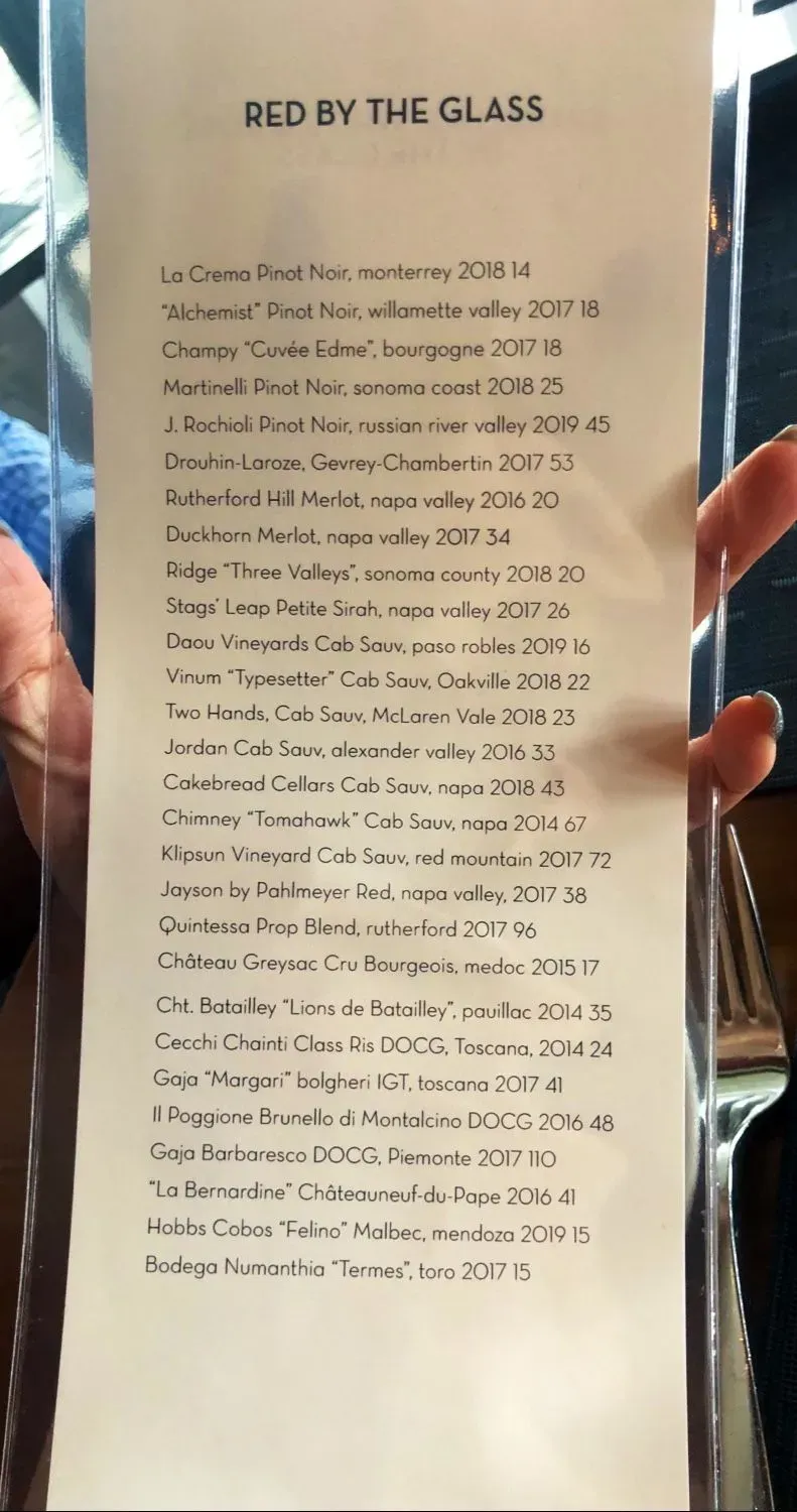 1000 NORTH Menu - Updated November 2025