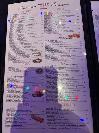 Sugar Factory - Miami Beach Menu | Miami Beach, FL | Checkle