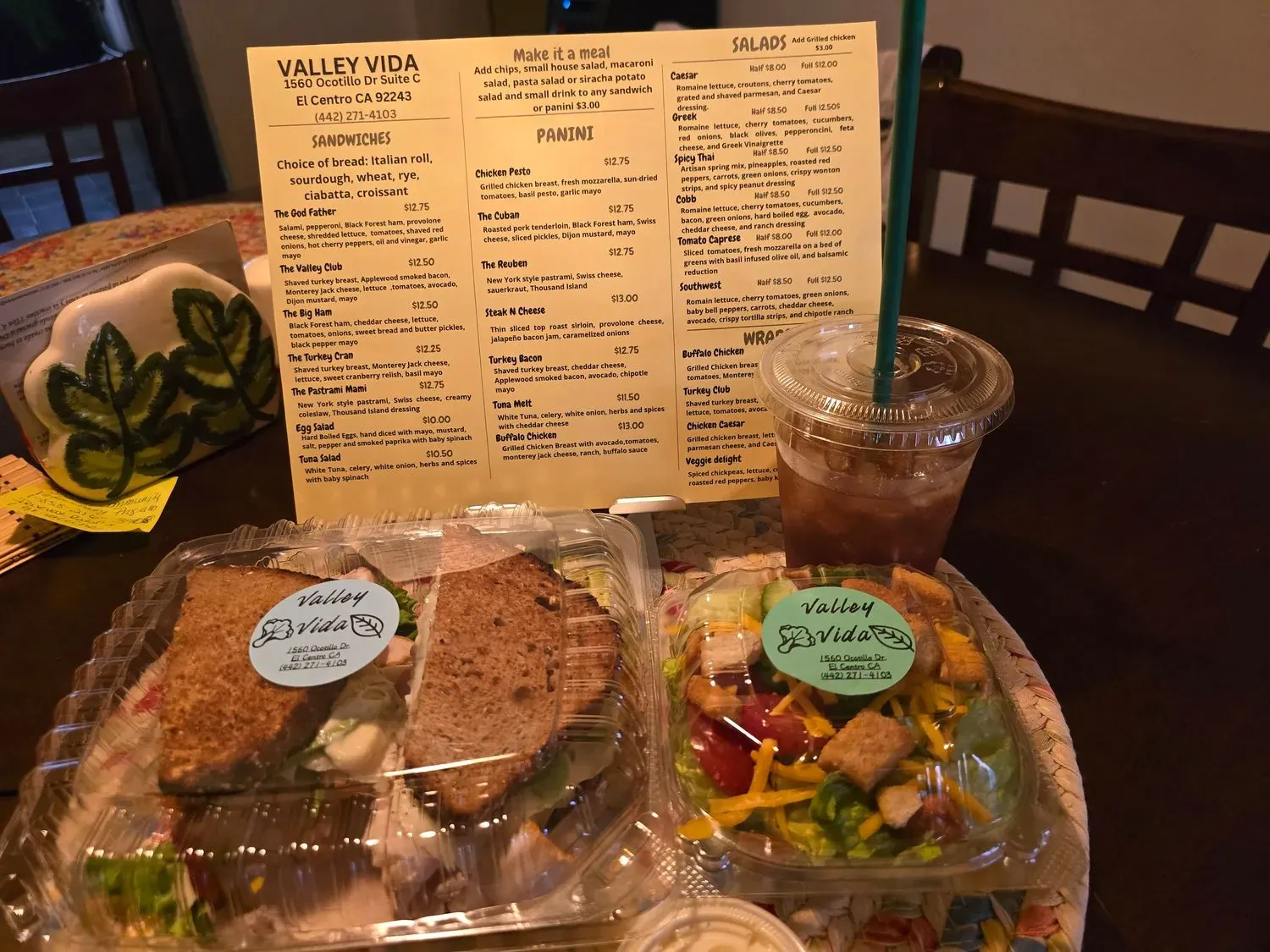 Valley Vida Menu - Updated November 2025