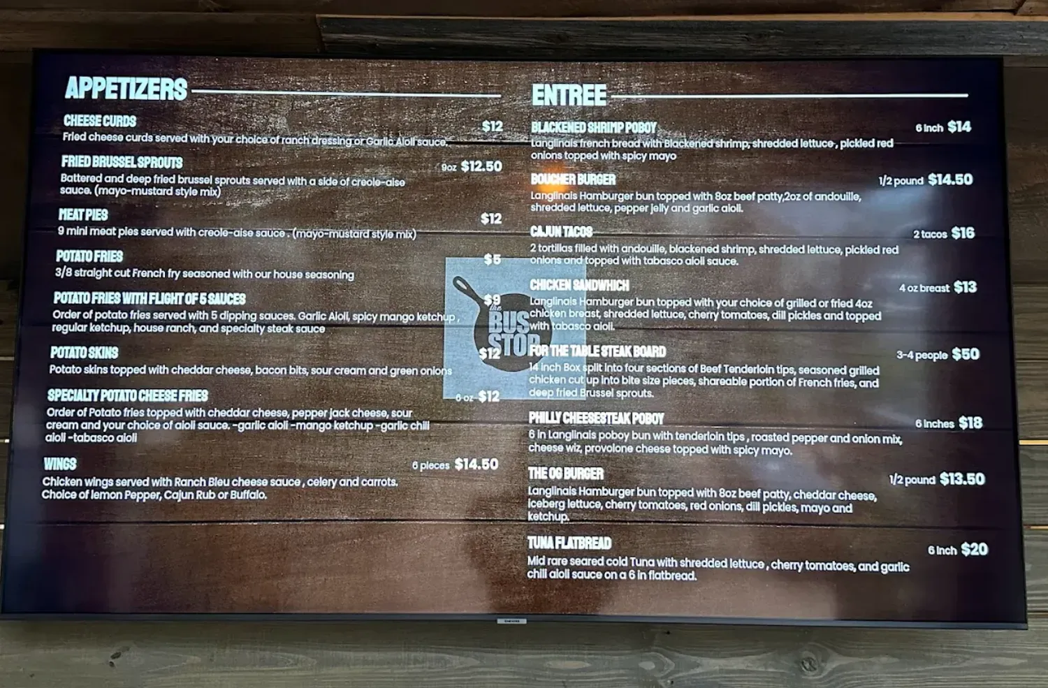 The Yard Goat Menu - Updated October 2025