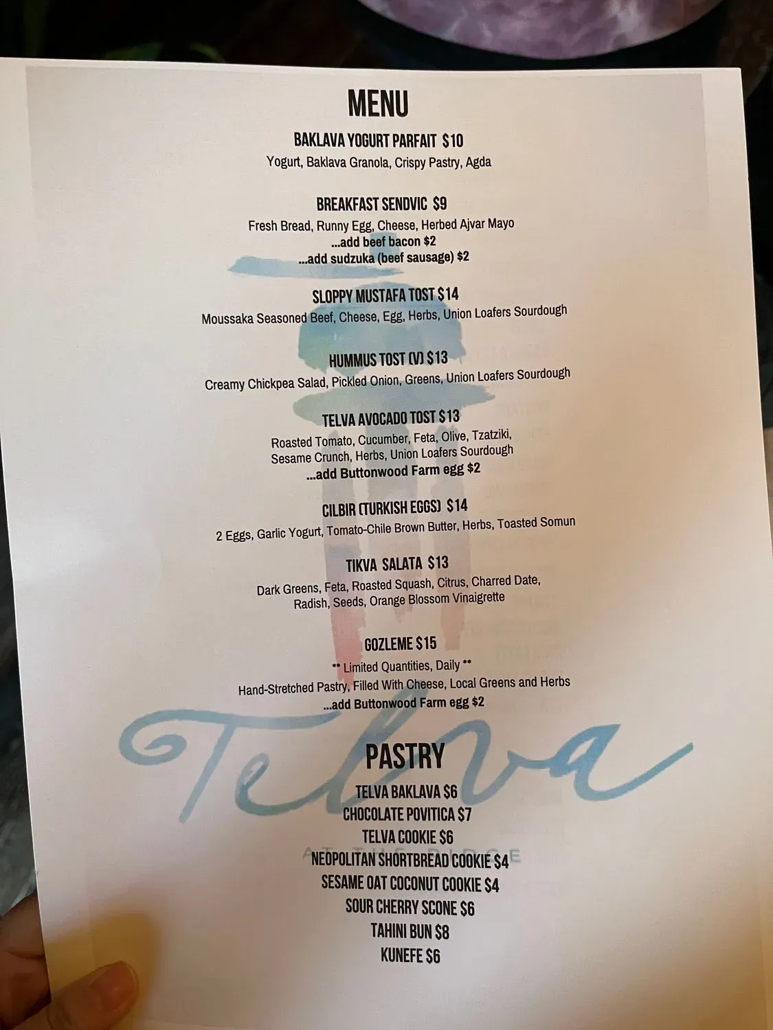 Telva at The Ridge Menu - Updated October 2025