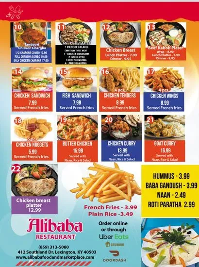 Ali Baba Food and Market Place Menu | Lexington, KY | Checkle
