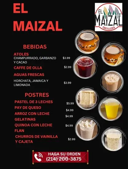 ARTESANAL TORTILLERIA EL MAIZAL Menu | Dallas, TX | Checkle